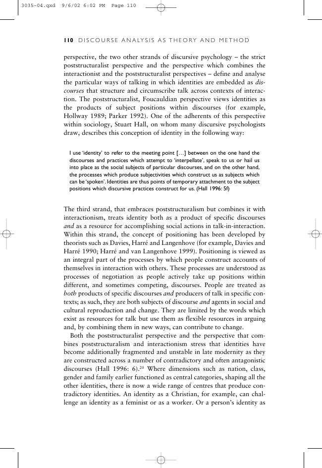 Discourse Analysis As Theory And Method Jorgensen Marianne W